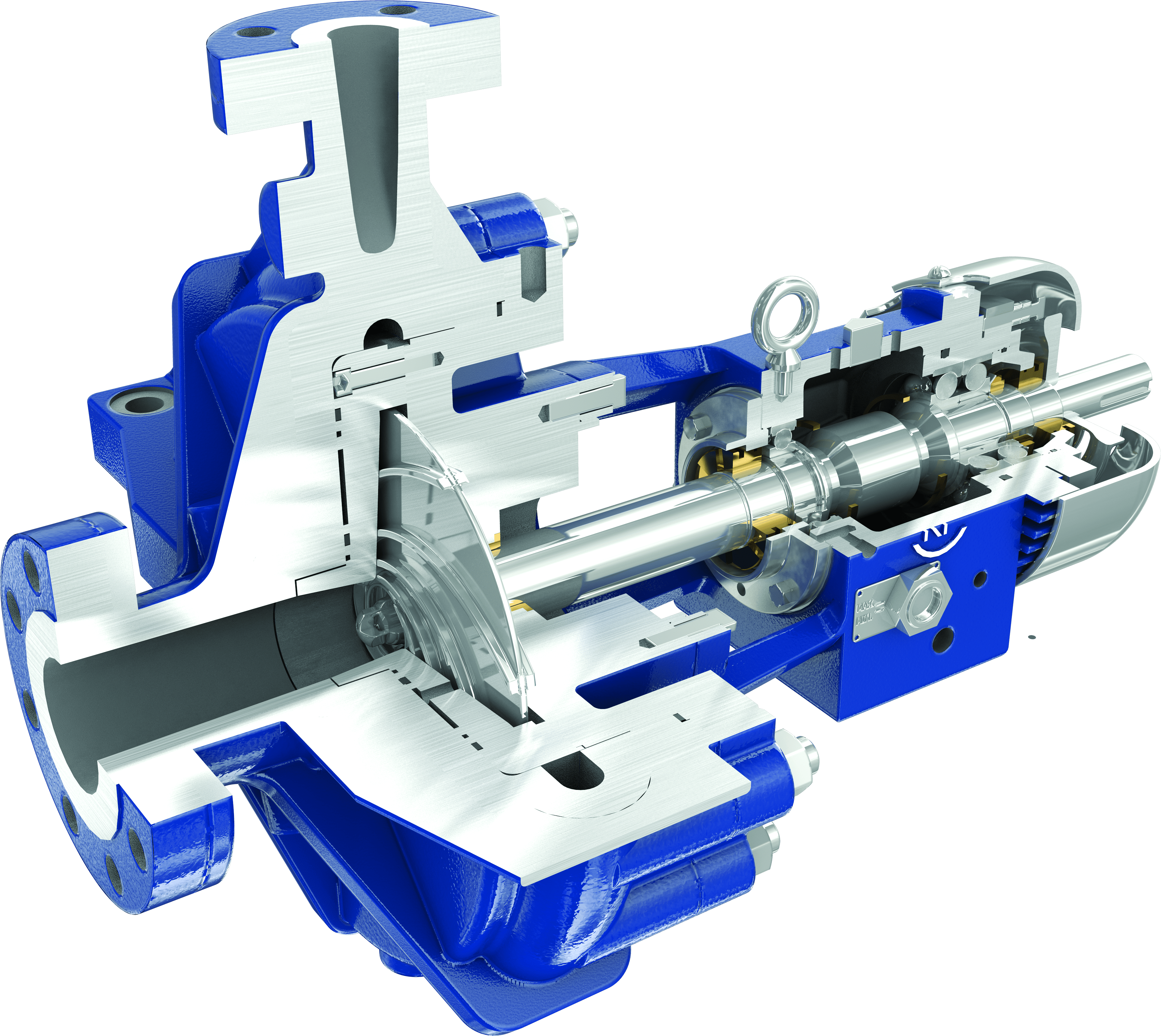 Horizontal Overhung Centrifugal Pumps, Single Stage, In-Line, API compliant